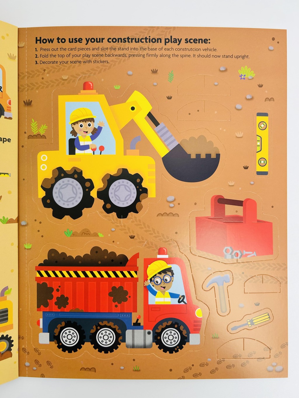 Construction Sticker & Activity Book For Kids To Learn Fun Facts With ...