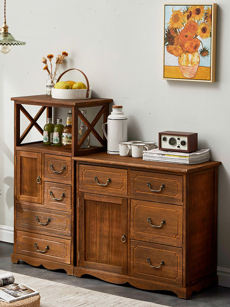 Solid Wood Storage Cabinet American Drawer Cabinet Storage Cabinet ...