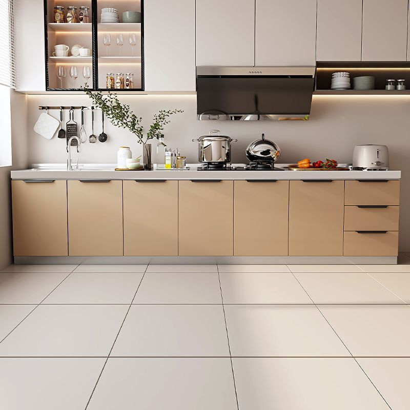Kitchen Cabinet Stainless Steel Simple Stove Cabinet Household Assembly ...