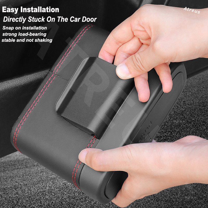 BMW M Multifunction Car Trash Can Garbage Dustbin Organizer Leather ...