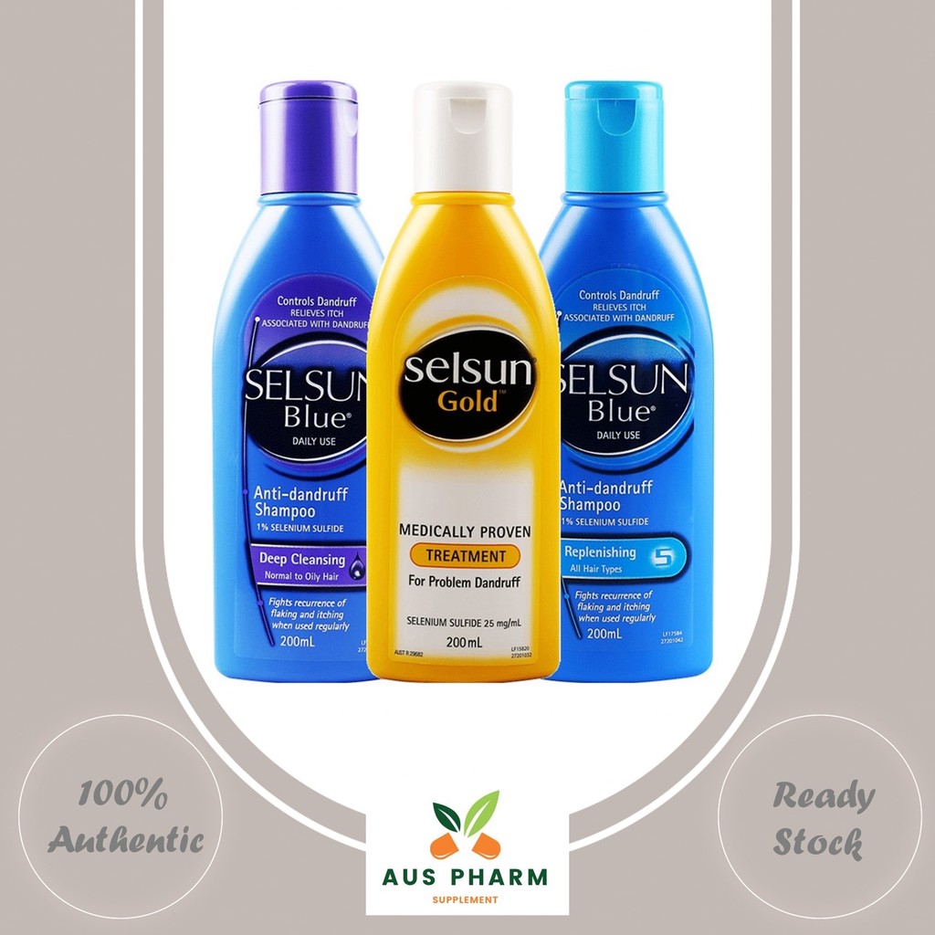 SELSUN BLUE(Deep Cleansing, Replenishing) SELSUN GOLD Anti Dandruff ...