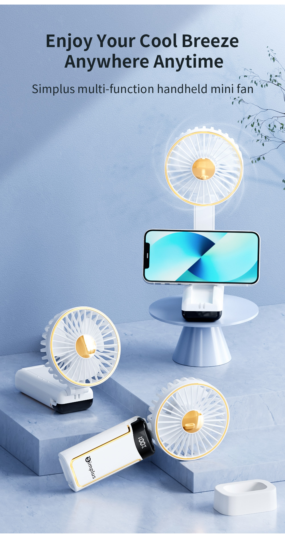 Simplus Portable Fan | Small Fan | Mini Fan | Cooling Fan | Multi ...