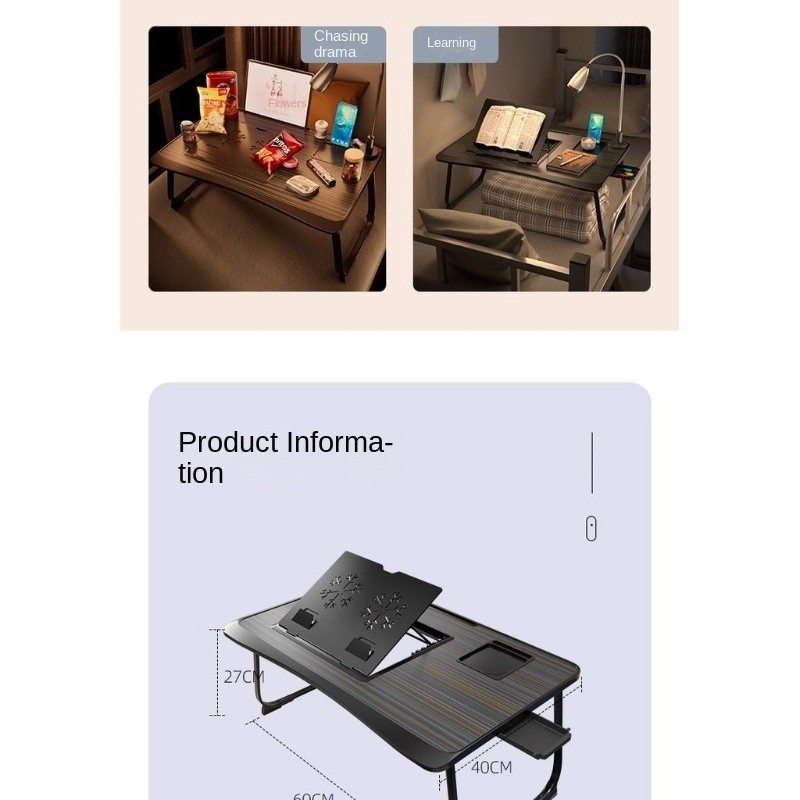 Bed Small table Dormitory bunk Computer table Lazy table Bedroom ...
