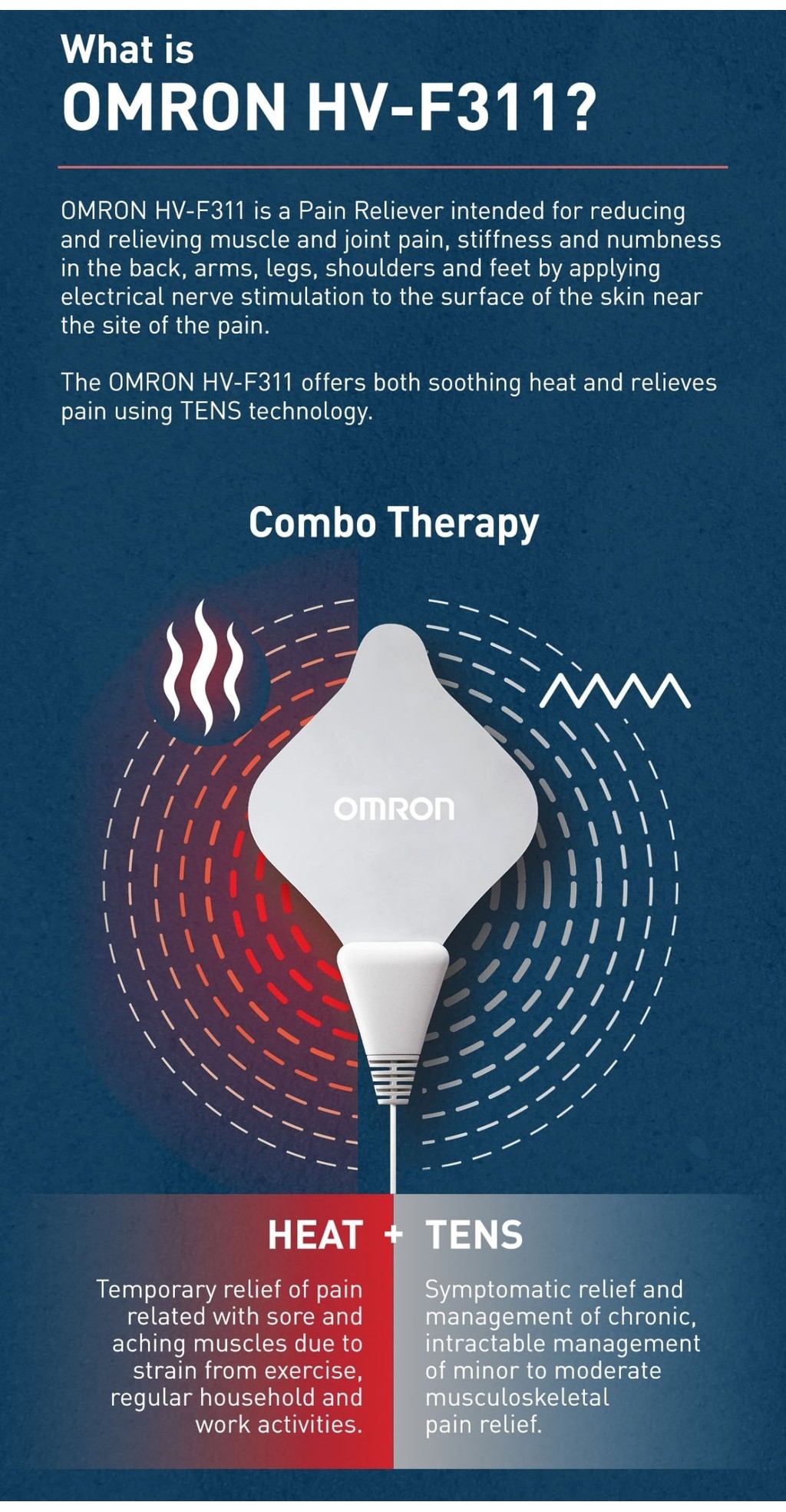 OMRON Electronic Nerve Stimulator (HEAT + TENS) HV-F311 | Shopee Singapore