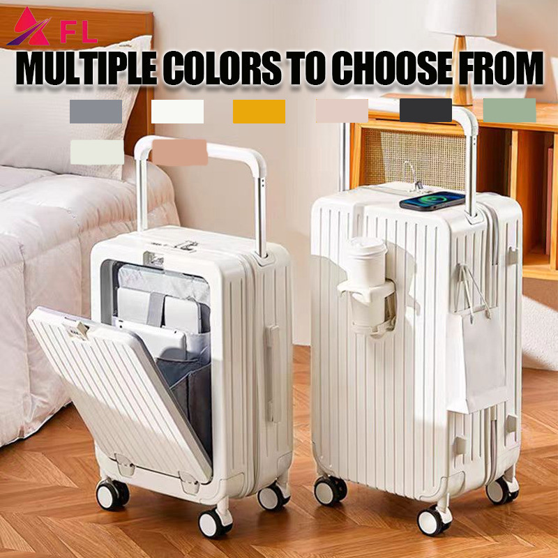 FL Suitcase Pull Rod Wide Inch Men Front Opening Student Travel ...