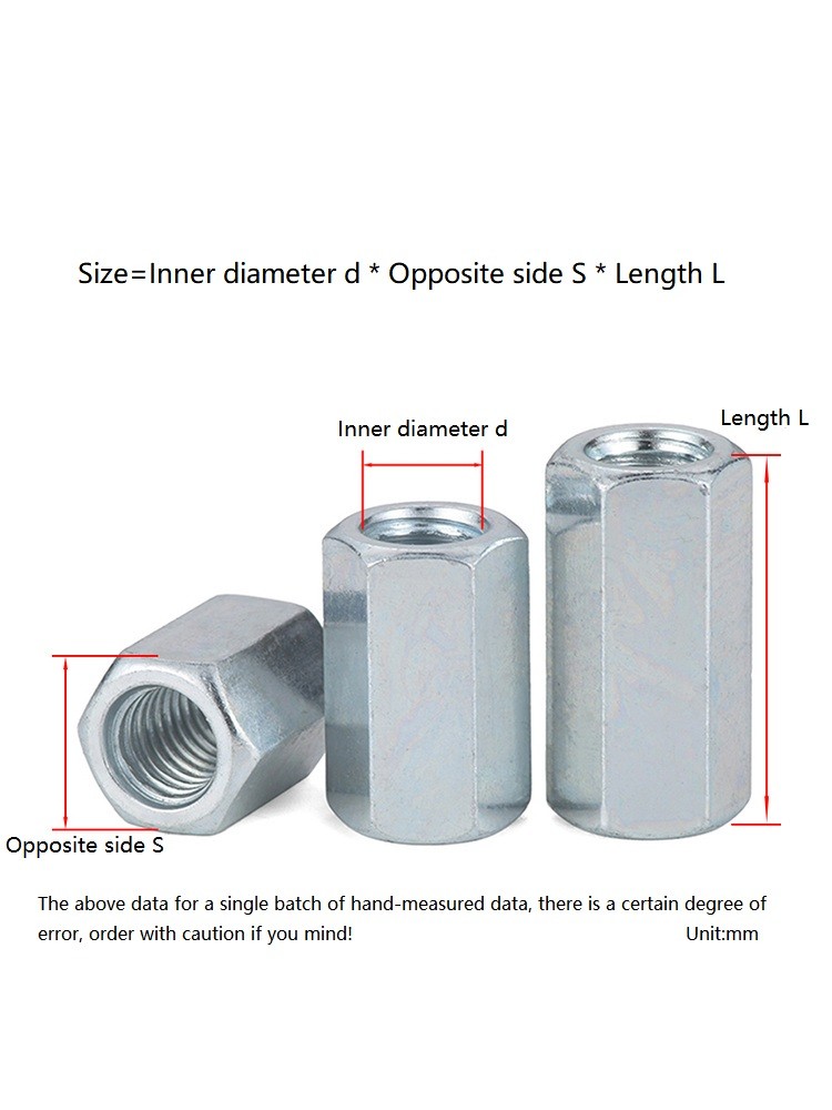 Hex Rod Coupling Nuts M4 M5 M6 M8 M10 M12 M14 M16 M18 M20 M22 M24 Zinc ...