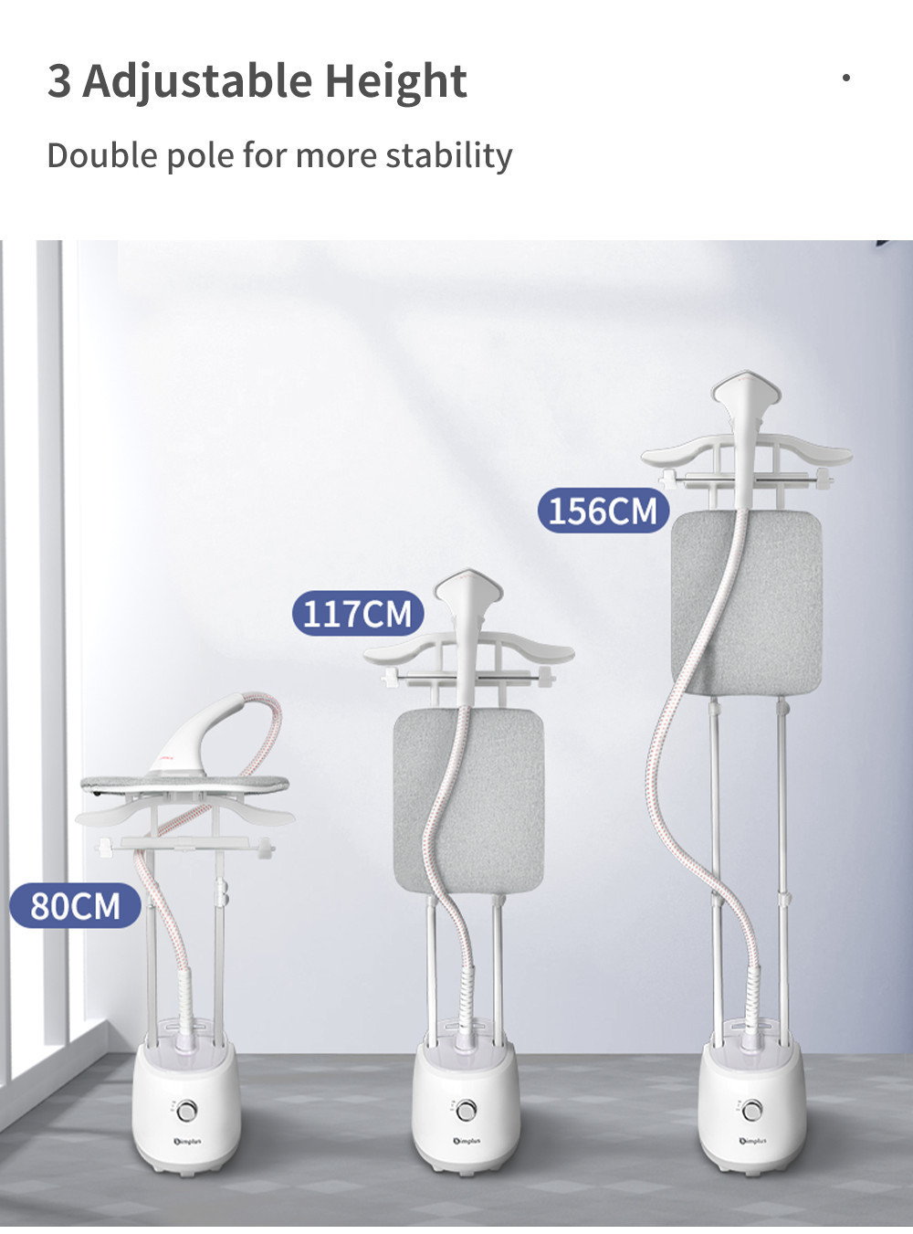 Simplus 2 in 1 Garment Steamer丨2000W丨Ironing Board丨Double Poles丨 ...