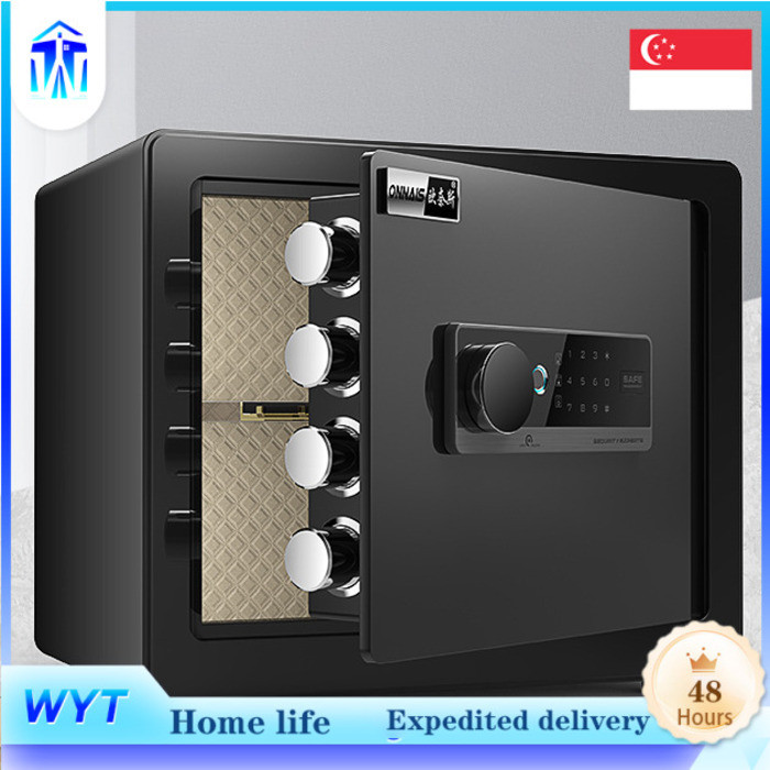 WYT Safe Box Fingerprint Unlock Cash Box Thickened Safe Box For Home ...
