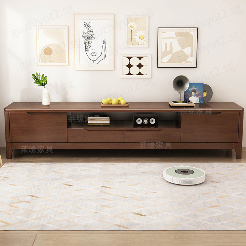 TV Console Cabinet Solid Wood TV Console New Upgrade Simple TV Cabinet ...