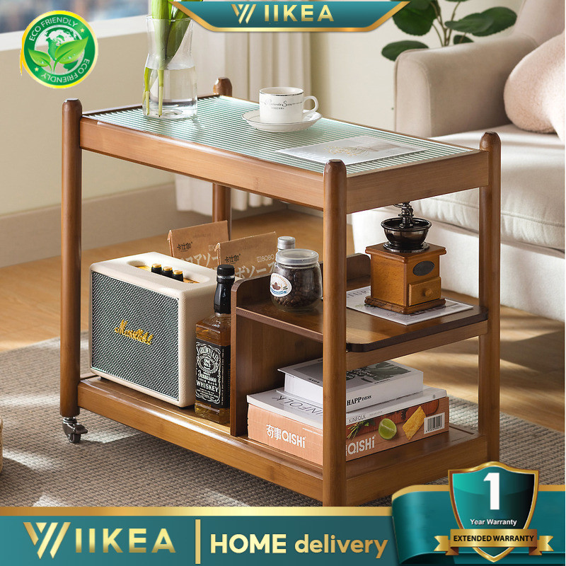 Side Table Mobile Coffee Table Tea Table Simple Small Table Mini Corner ...