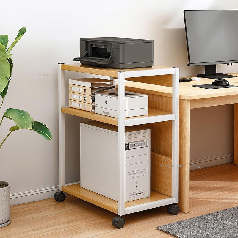 Printer Storage Rack Floor To Ceiling Office Desk Edge Multi-Layer ...