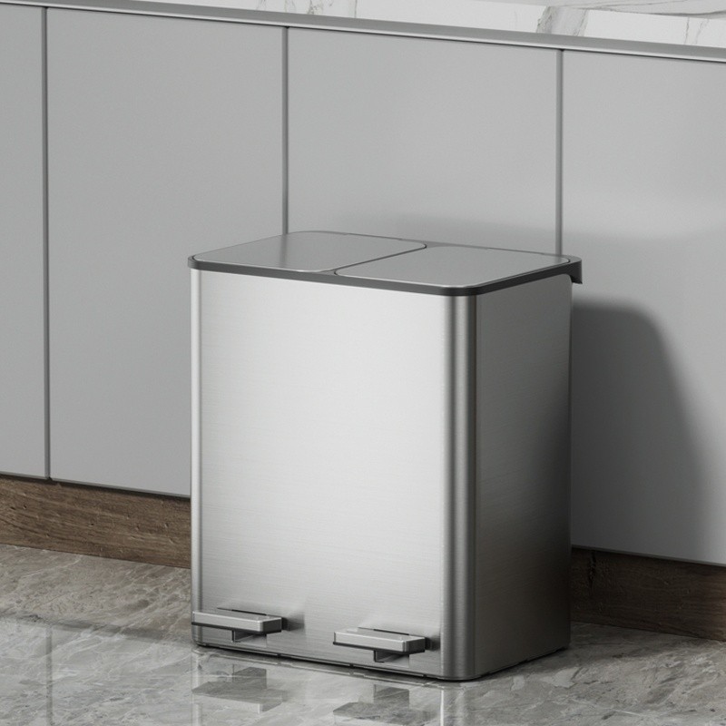 Dustbin Dry Wet Separation Rubbish Bin 2-In-1 Dustbin With Lid High-End ...
