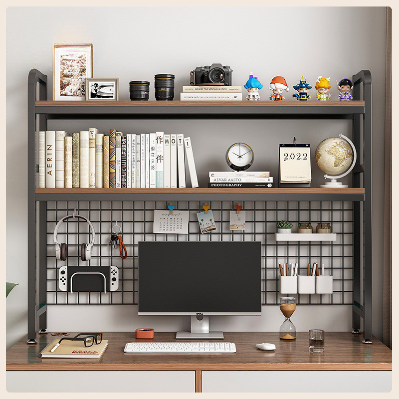 Desk Organiser Shelf Desktop Bookshelf Table Storage Office Document ...