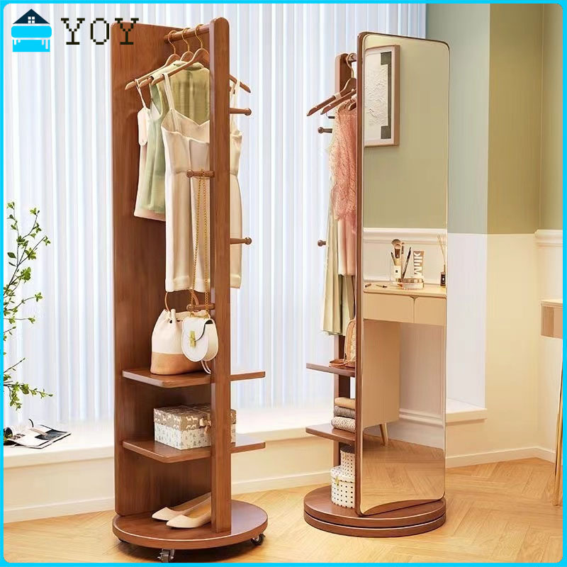 Full-length Mirror, Floor-to-ceiling Mirror, Household Rotatable Solid ...