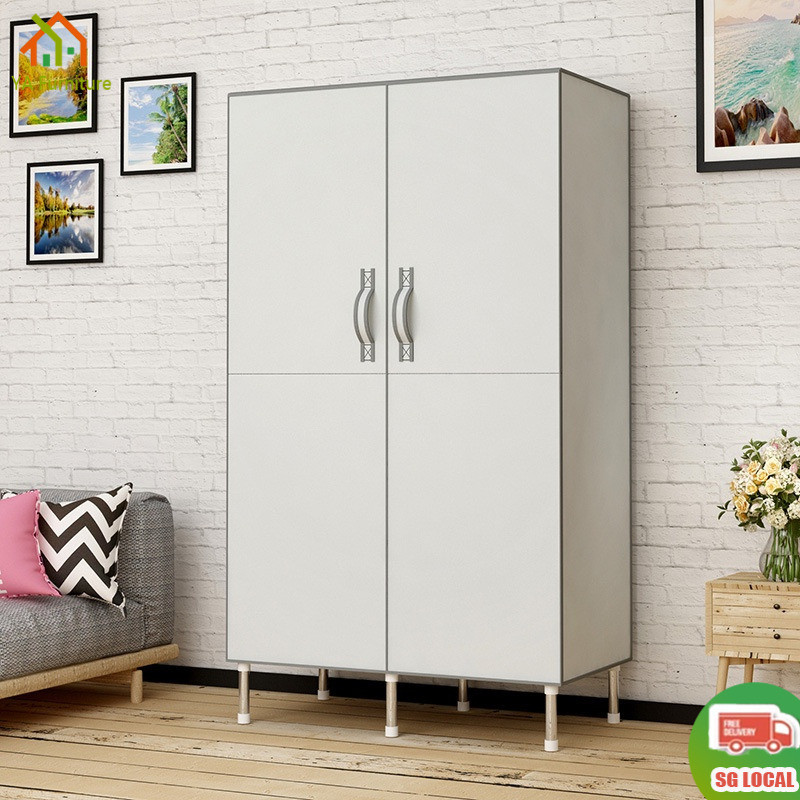 YAA Simple Double Single Cloth Wardrobe Clothes Storage Cabinet ...
