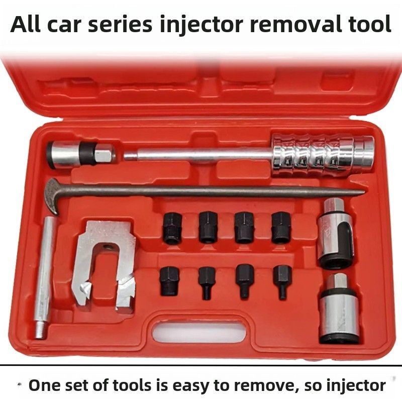 Complete Set of Fuel Injector Removal Tools Slide Hammer Puller Oil ...