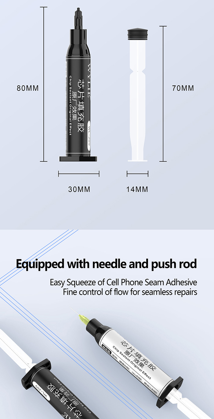 WYLIE WL-109 WL-209 Chip Sealant Original Effect 30 Seconds Fast Curing ...