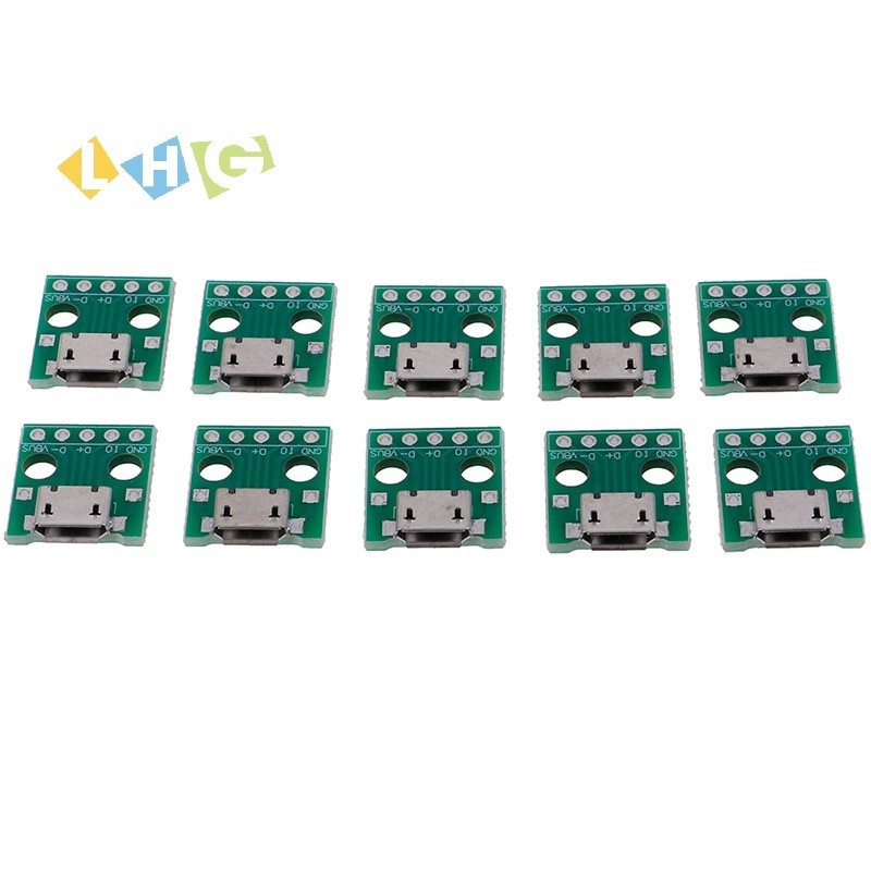 [LHG] 10Pcs MICRO USB to DIP Adapter 5Pin Female Connector PCB Converter Board new | Shopee ...