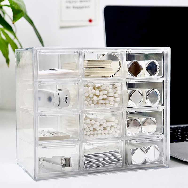 Shopclassyshop Transparent 9-square 12 grid Drawer Organizer dustproof ...