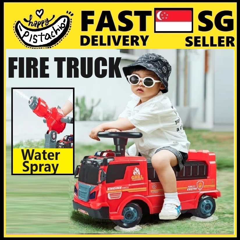 Fire Truck Ride-on Simulated Transformable Toy Car with Colorful Lights ...
