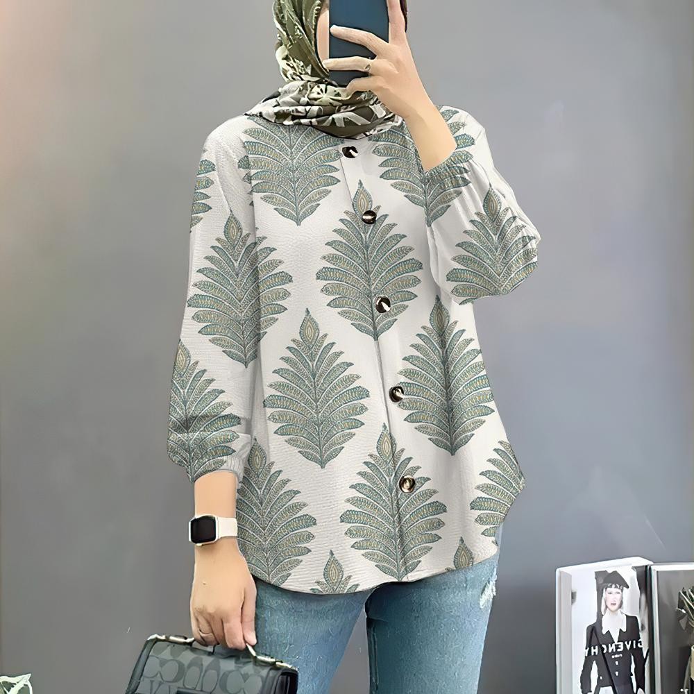 2024 Baju Muslimah Blouse Style Vintage Muslimah T Shirt Daily Muslimah ...