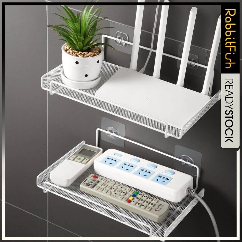 RabbitFish Wall Mounted Wi-Fi Router Shelf TV Set-Top Storage Box ...
