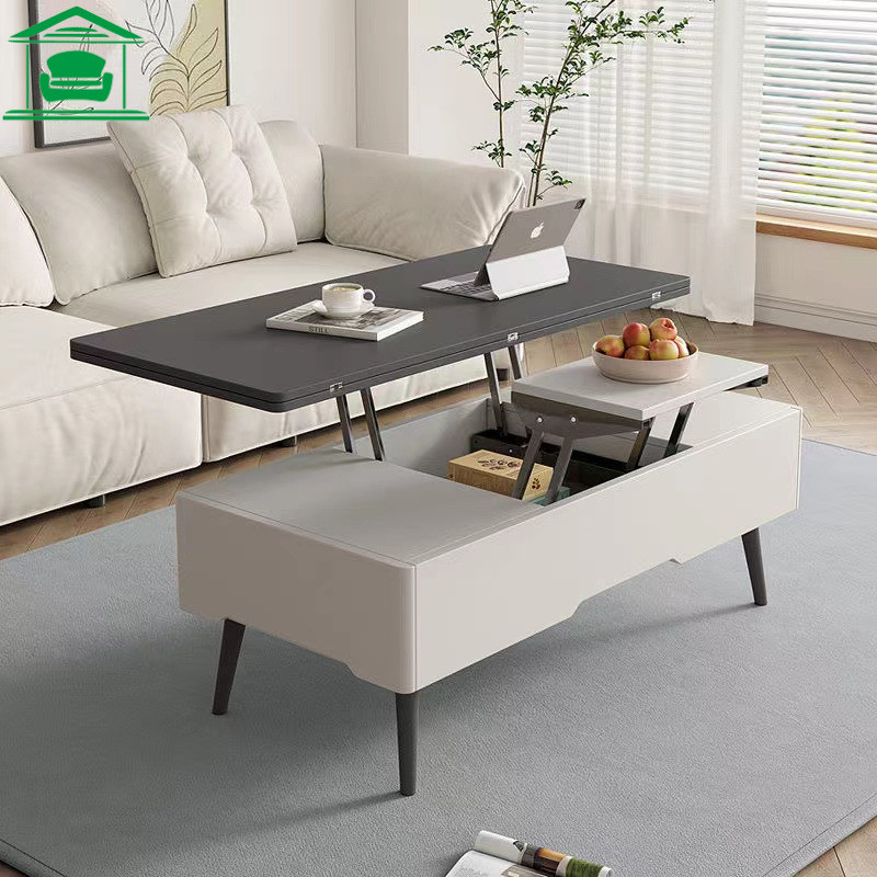 BK Coffee Table Indoor Multi-functional With 4 Stools Lifting Folding ...