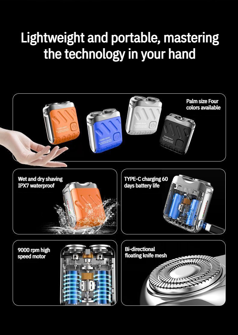 ⚡Ready Stock⚡【Efficient Shaving No Snagging】Rotary Dual-Ring Electric ...