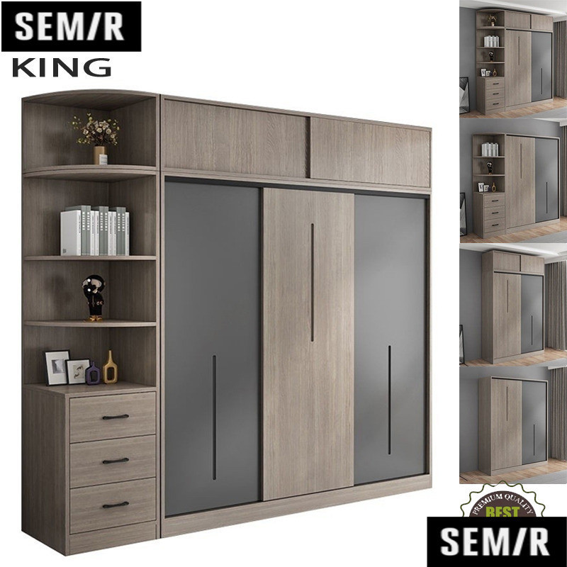 KING Wardrobe Solid Wood Modrn Simpl Houshold Bdroom Sliding Door ...