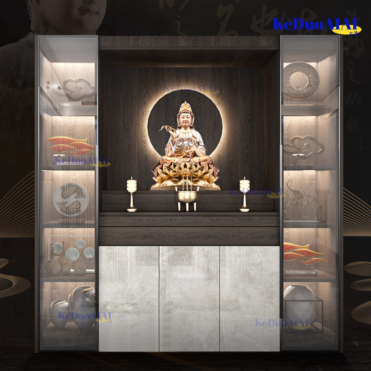 Modern Light Luxury Altar Cabinet for Home Use, God Cabinet with Door ...
