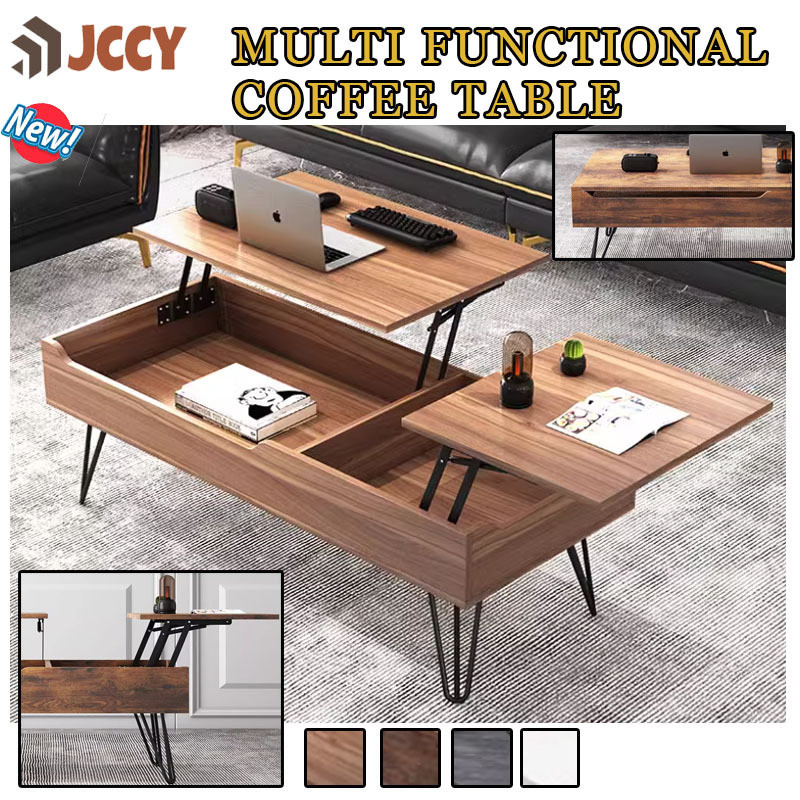 Jccy Folding table Adjustable coffee table with modern style | Shopee ...