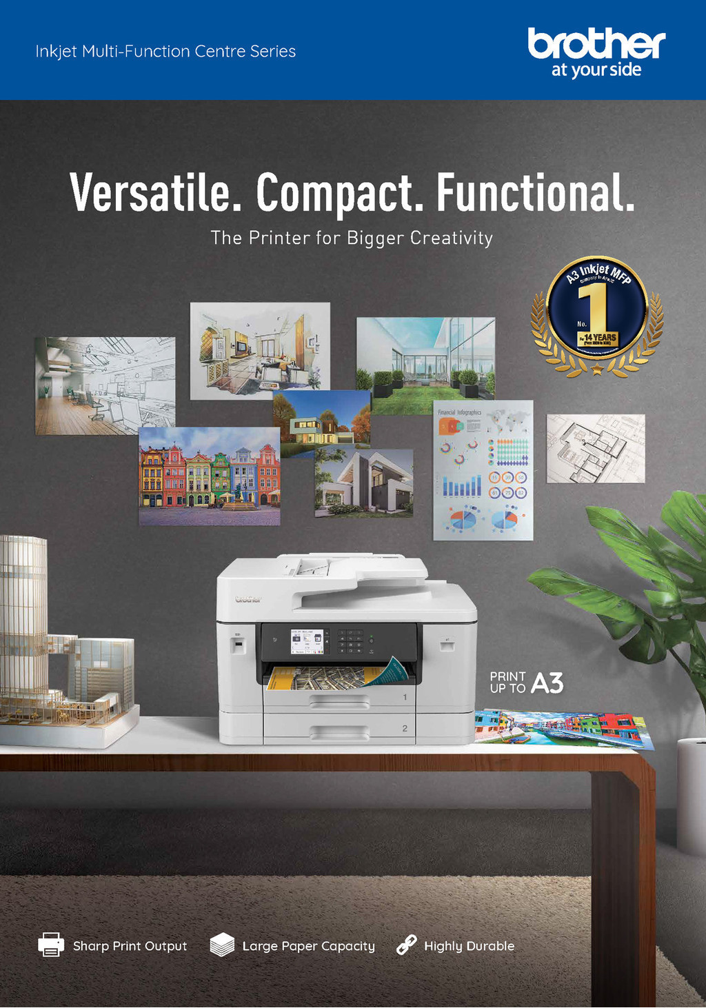 Brother A3 Inkjet Printer Mfc-j3940dw | Wifi | Adf | Print | Scan | Copy |fax|a3 Duplex Print ...