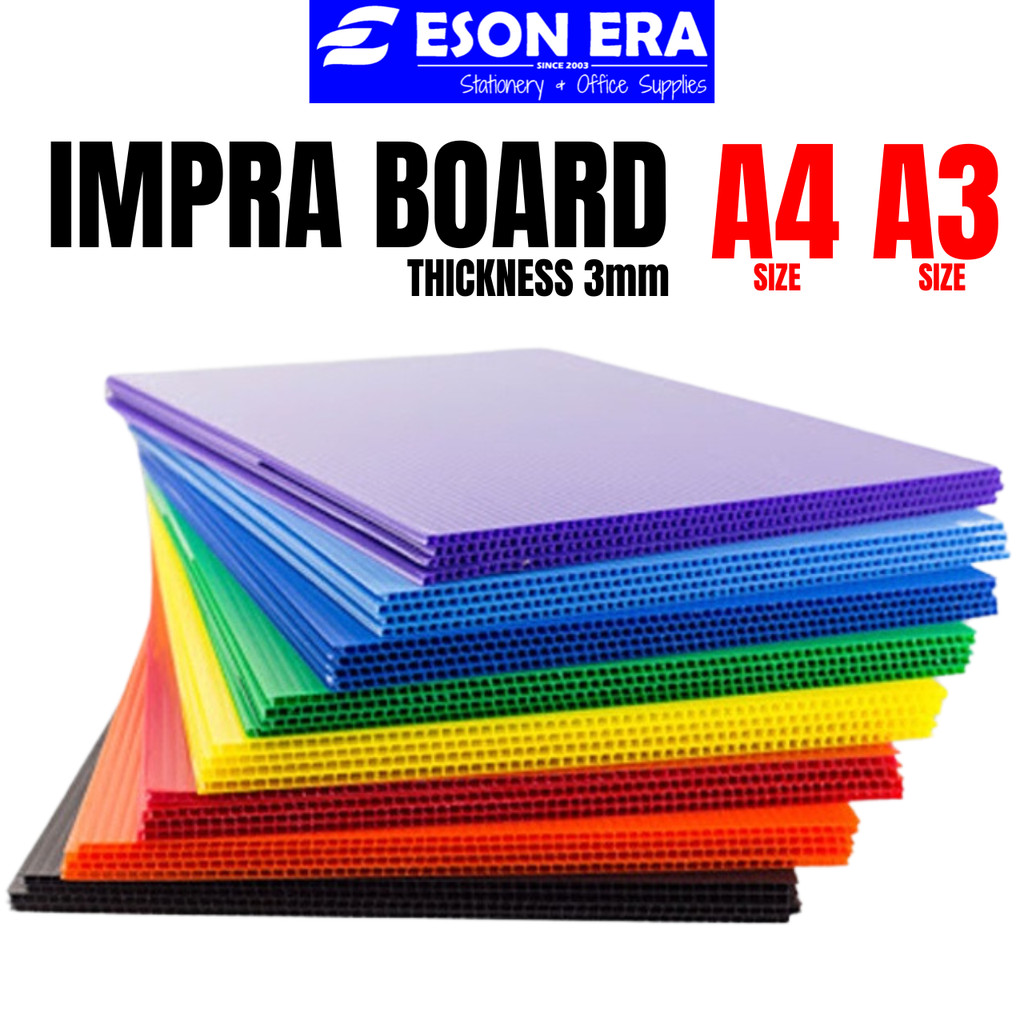 Impra Board 3mm A4 / A3 Size Corrugated Board Straw Board | Shopee ...