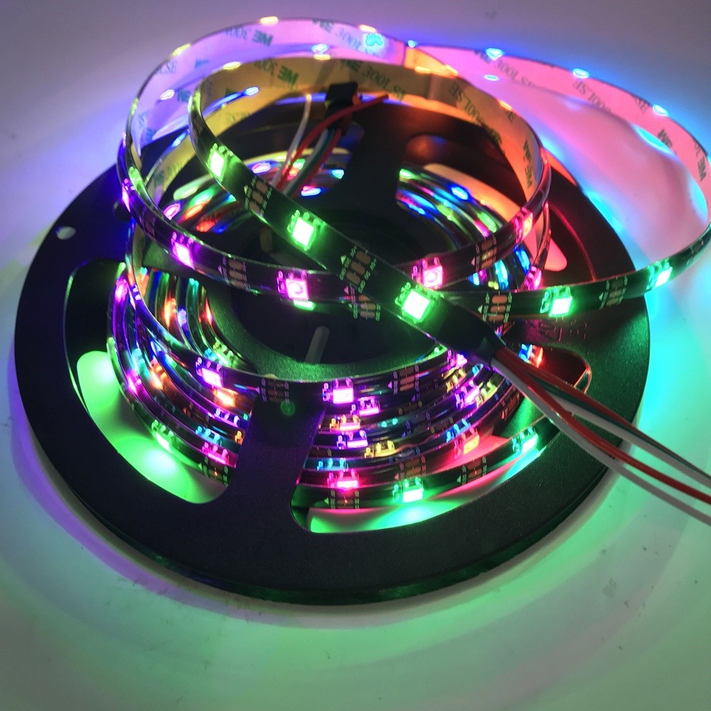 Xnbada WS2812B Led Strip 1-5m 30 pixels/leds/m Smart 5050 RGB led Strip light,Black/White PCB ...