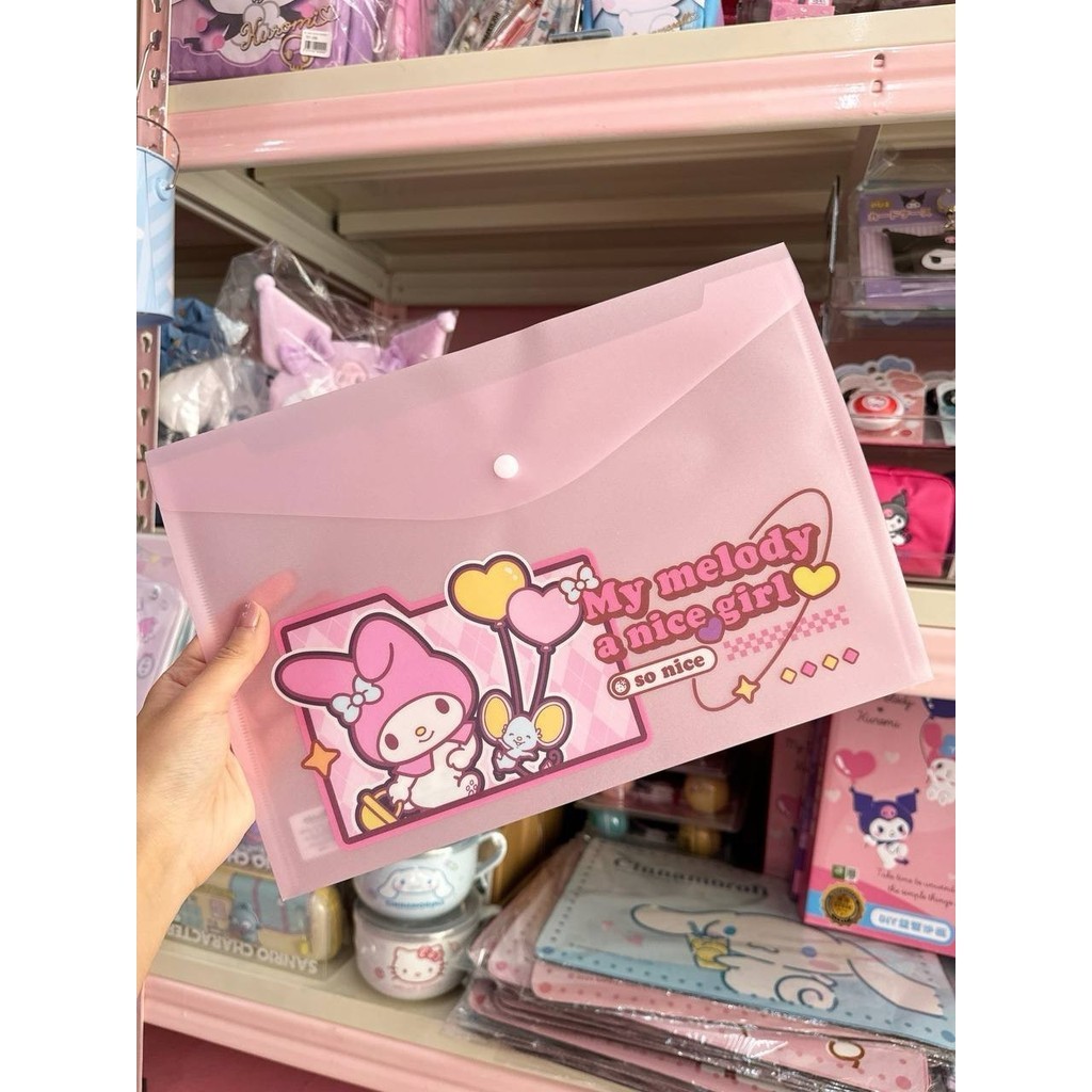 My Melody A4 Button Click File Folder | Shopee Singapore