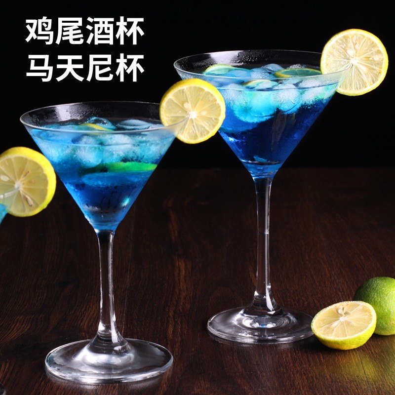 Glass cocktail glass, triangular glass, champagne tower glass, red wine ...