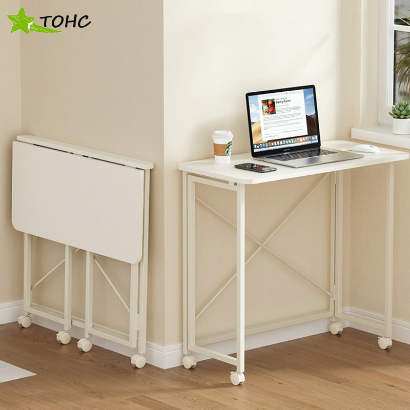 KJM Folding Movable Computer Work Simple Office Student Home Study Desk ...