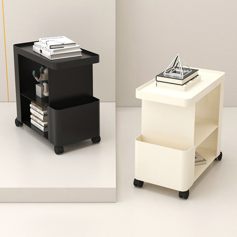 Iron Bedside Table Can Be Moved Trolley Simple Coffee Table Shelves For ...