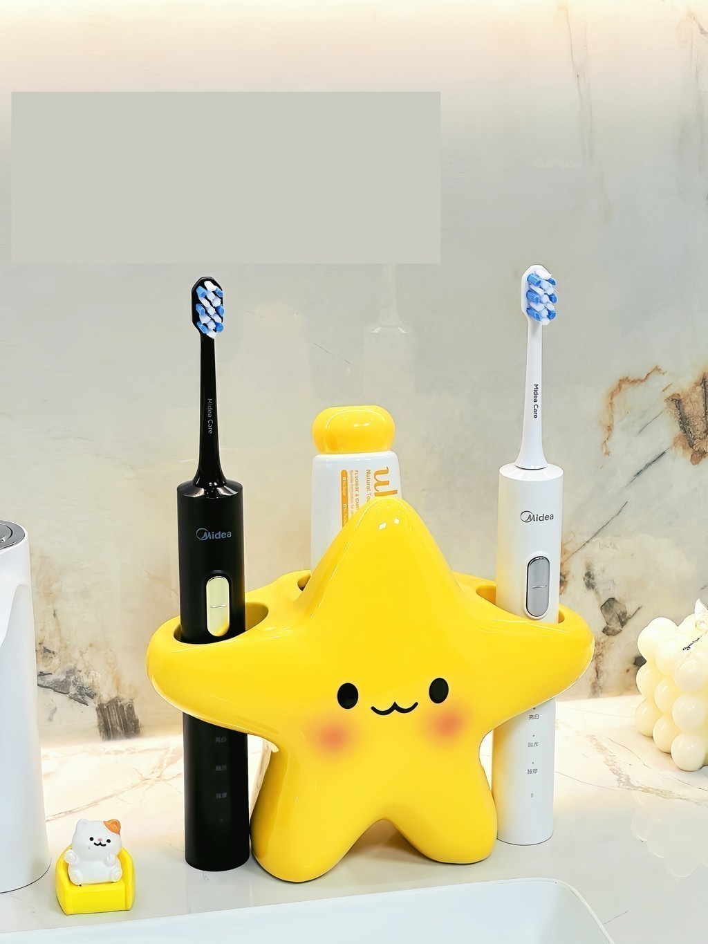 Creative Star-Shaped Toothbrush Holder Ceramic Bathroom Toothpaste ...