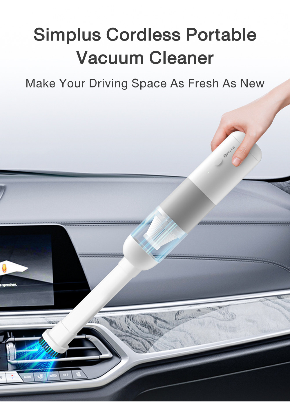 Simplus Handheld Vacuum Cleaner Dual Use for Home and Car Cordless ...