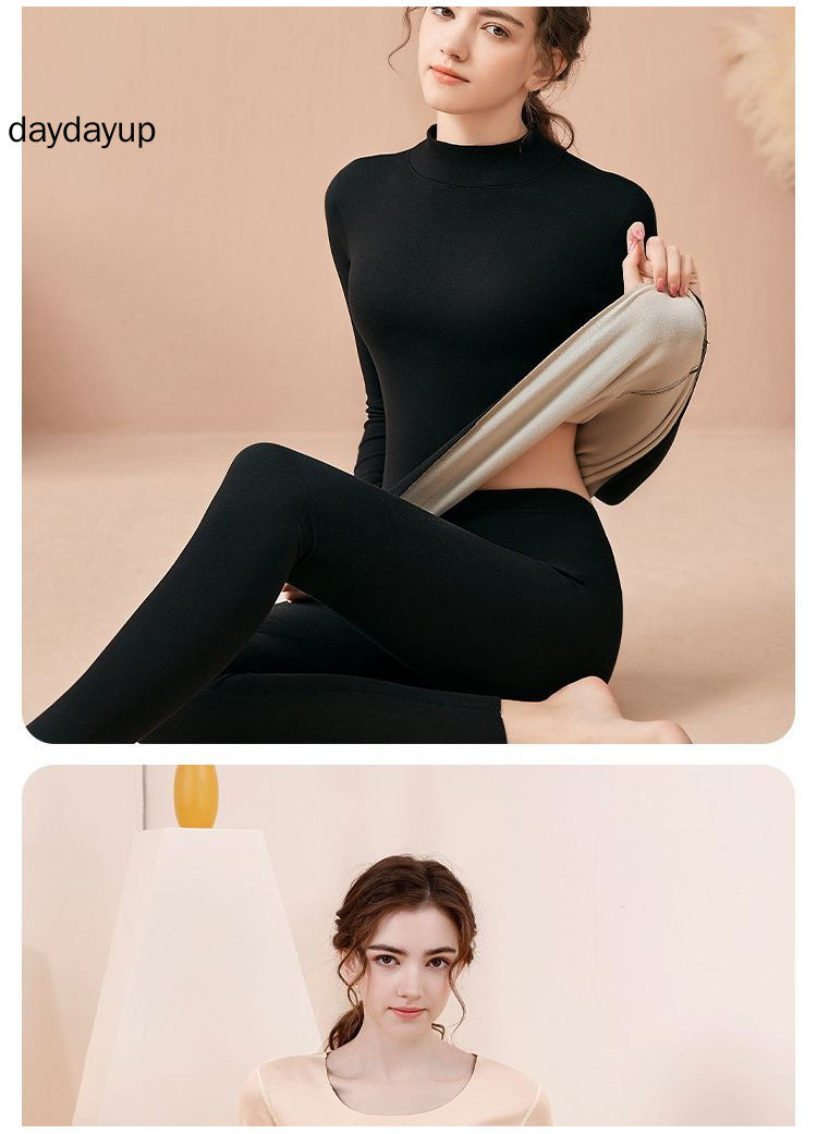 Women Thermal Underwear Set German Velvet Traceless Long John Heat Tech ...