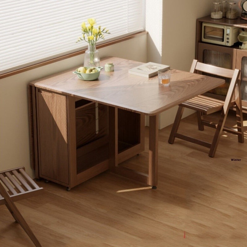 Foldable Table Dining Table Wood Folding Solid Dining Table Small ...