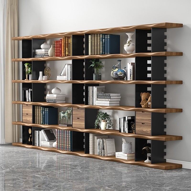 Solid Wood Book Shelf Multi Layer Bookshelf Cabinet High Temperature ...