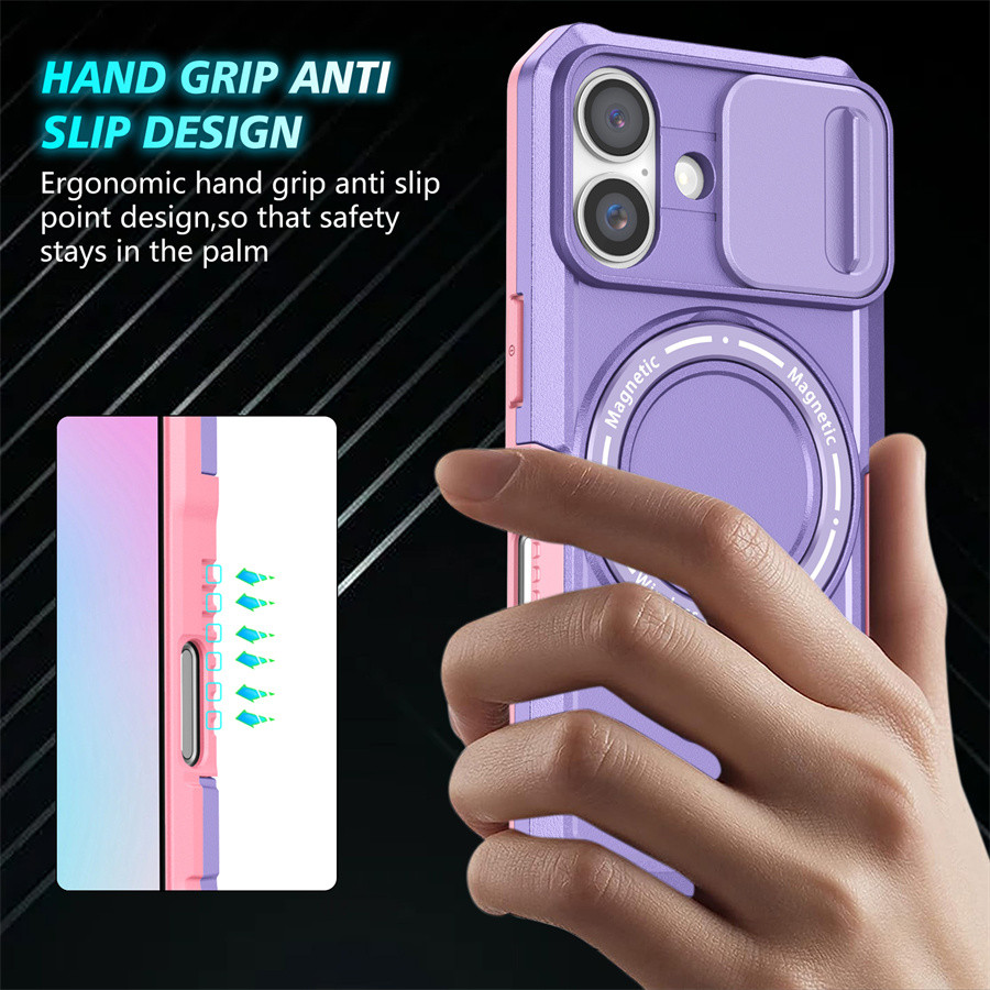Sliding Window N52 Strong Magnetic Phone Case for iPhone 16 15 14 Plus ...