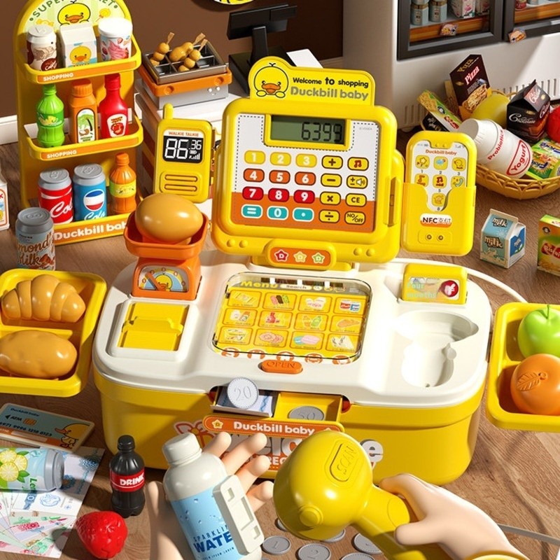 Toys Children's Supermarket Cash Register Toys Simulated Cashier Player ...