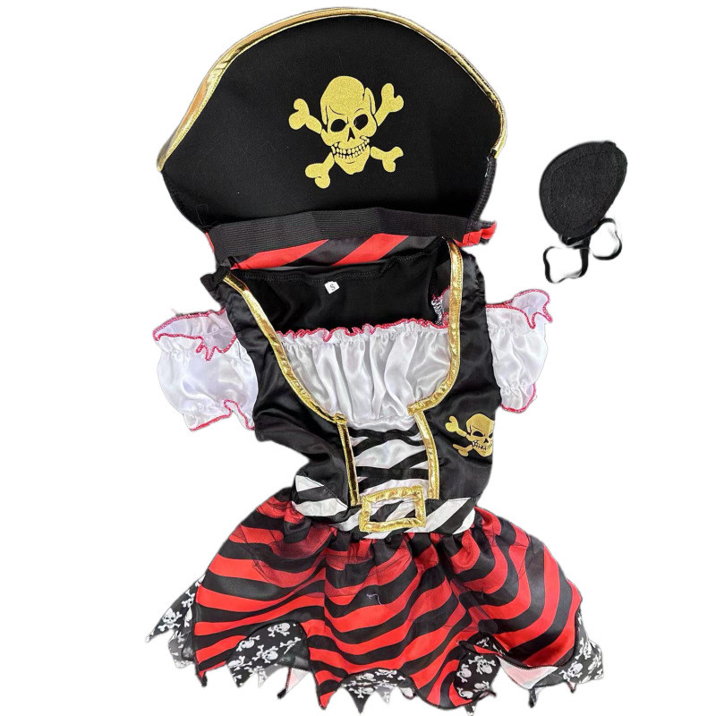 Captain Pirate Costume for Kids Girl Fantasia Infantil Fancy Dress Hat ...