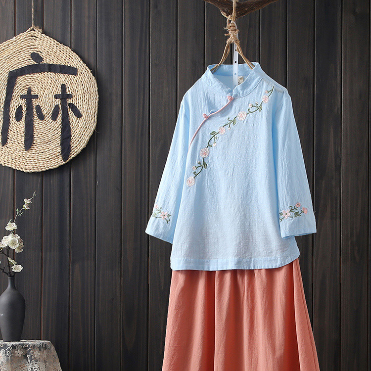 Chinese Style Top Hanfu Top 2023 Spring New Retro Embroidered Han ...