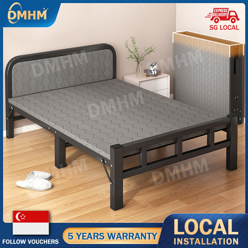 DMHM Foldable Bed Office Single Bed Frame Room Rental Housing Beds ...