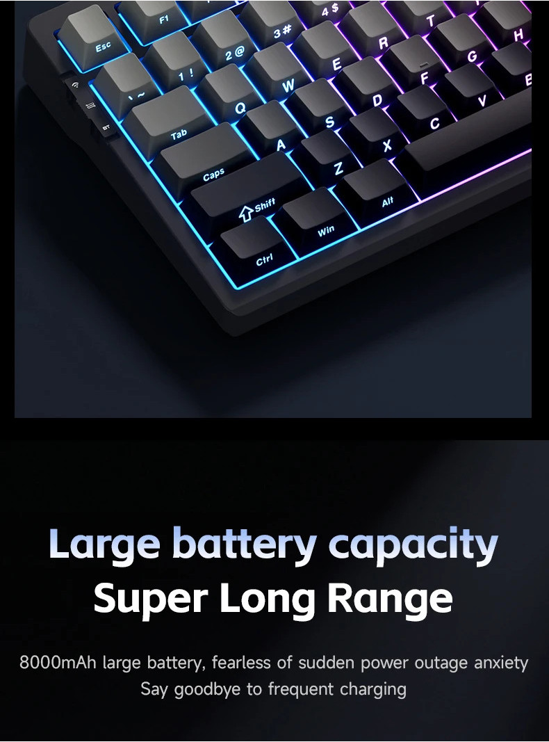 Mchose G75 / G75 PRO 2.4G Wireless/Bluetooth/Wired Gaming Mechanical ...