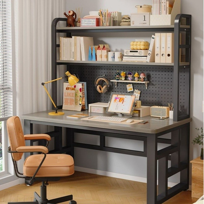 Study Table Computer Table Study Desk Bookshelf Integrated Table Desk ...